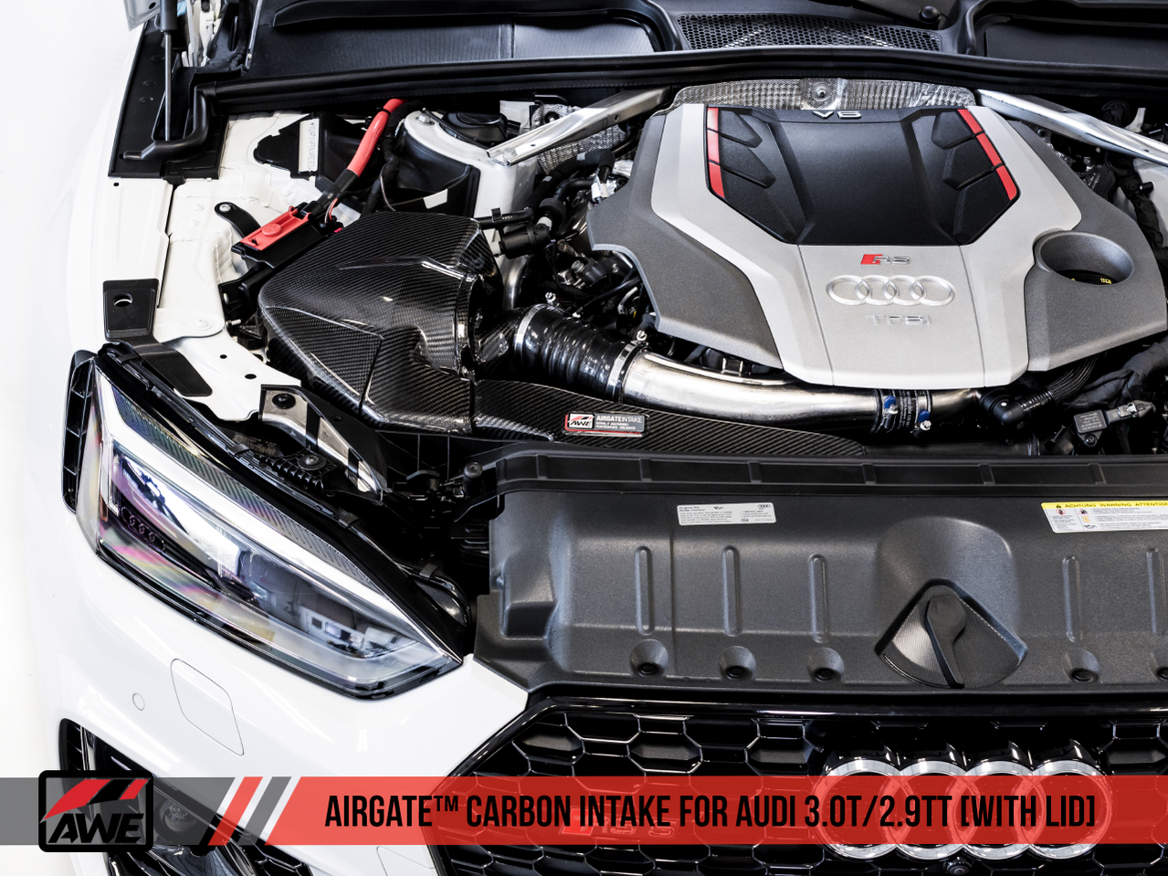 AWE Tuning Carbon Fibre Intake With Lid Audi RS4 B9 — Performance Crate ...